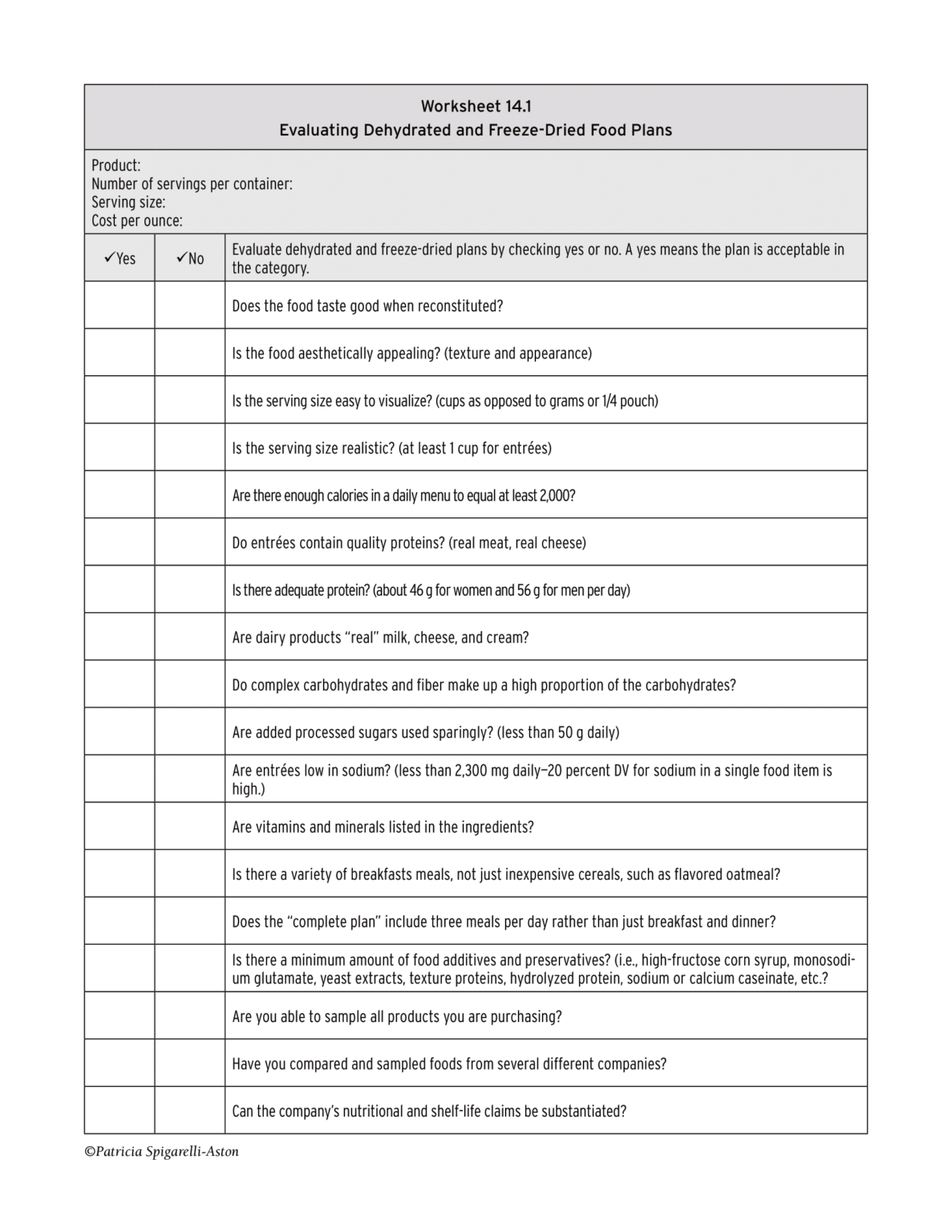 Worksheets | Crisis Preparedness