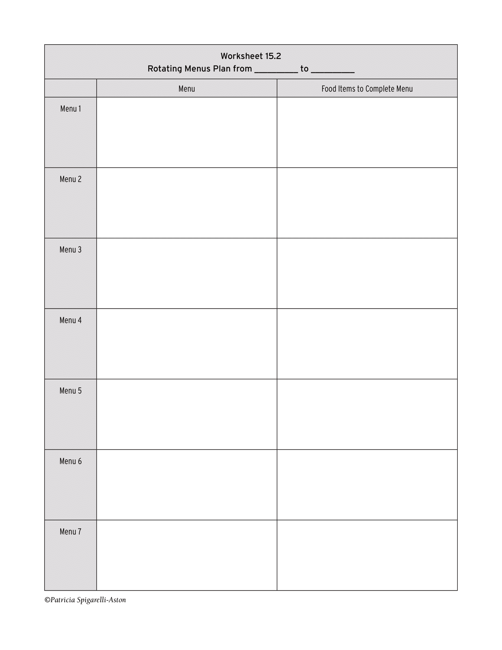 Worksheets | Crisis Preparedness